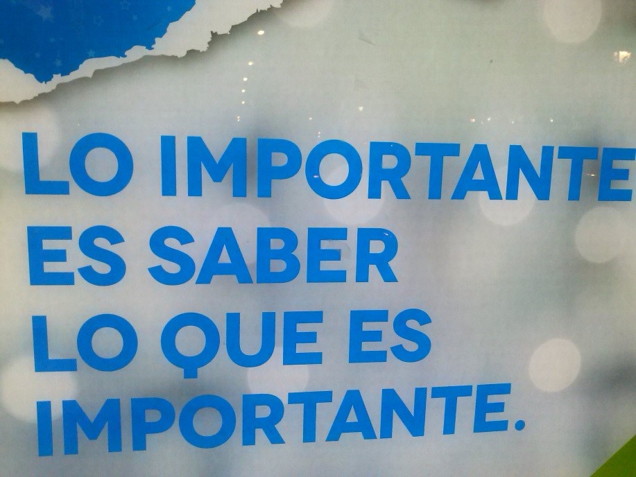 LO IMPORTANTE ES SABER LO QUE ES IMPORTANTE – LA (RE) VERDE